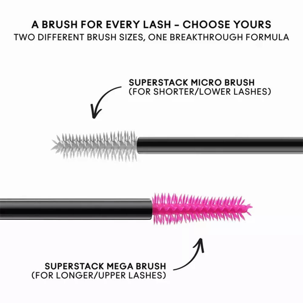 MAC Superstack Mascara With Micro Brush - Black | GLAMBEAUTY