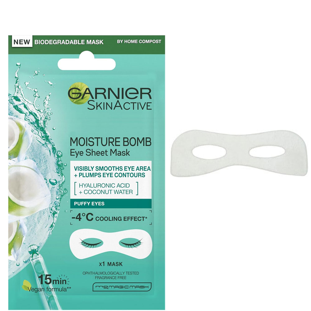 Garnier Moisture Bomb Eye Sheet Mask 6g – Coconut Water and Hyaluronic ...