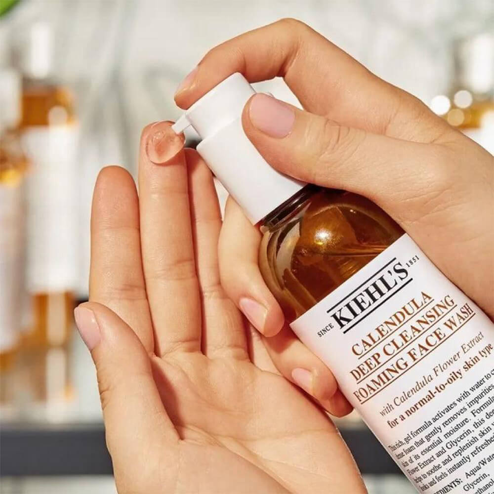 Kiehl s Calendula Deep Cleansing Foaming Face Wash GLAMBEAUTY