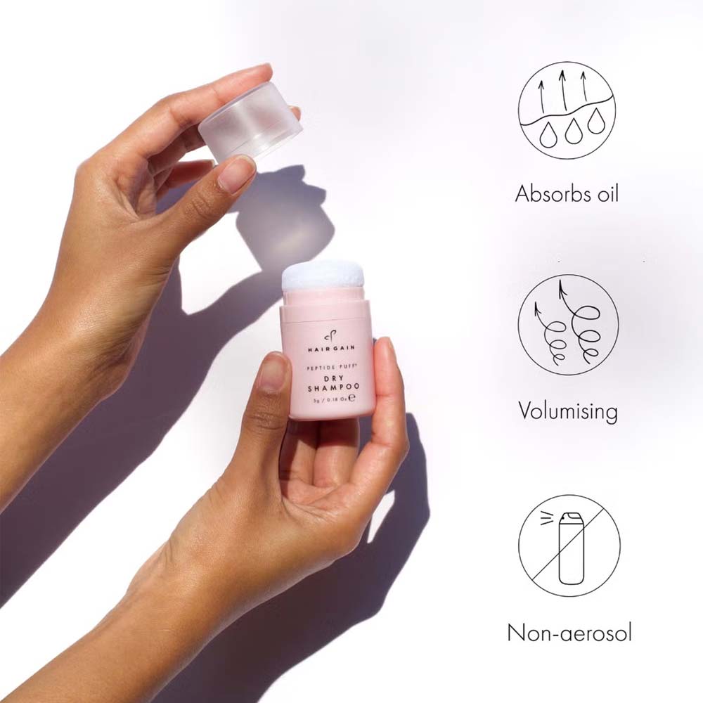 Hair Gain Peptide Puff Dry Shampoo 5g | GLAMBEAUTY